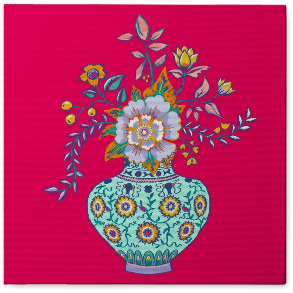 Floral Bouquet on Pink Photo Tile | Shutterfly