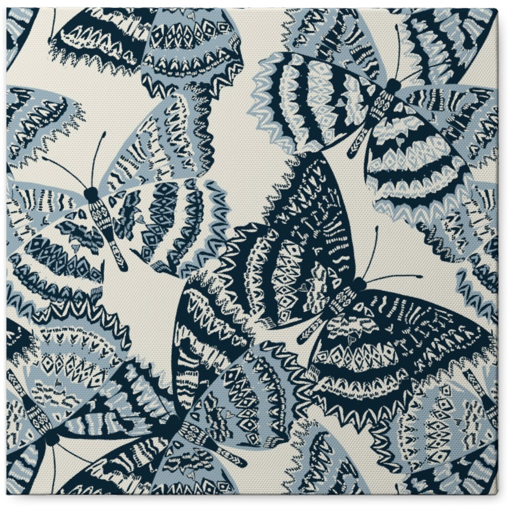 Butterfly - Hand Drawn - Blue Photo Tile | Shutterfly