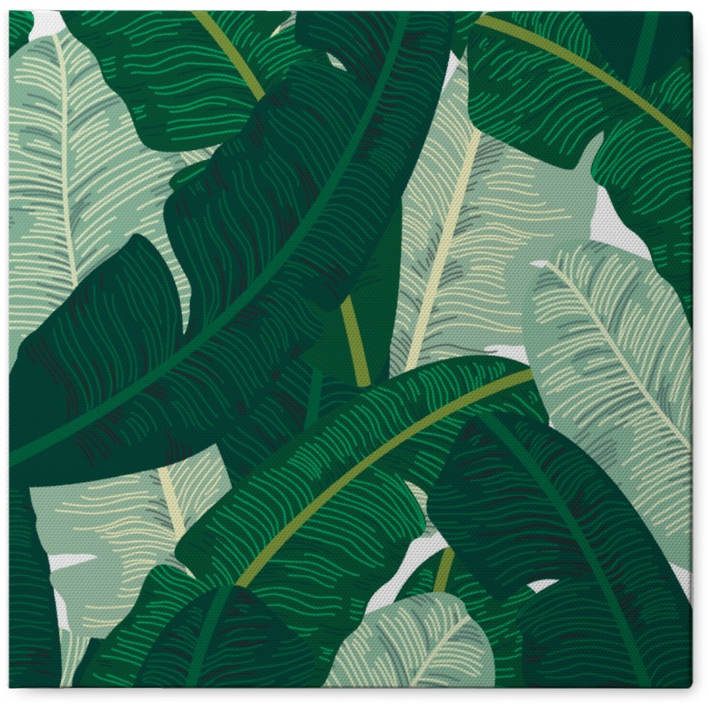 Classic Banana Leaves in Palm Springs Green Photo Tile | Shutterfly