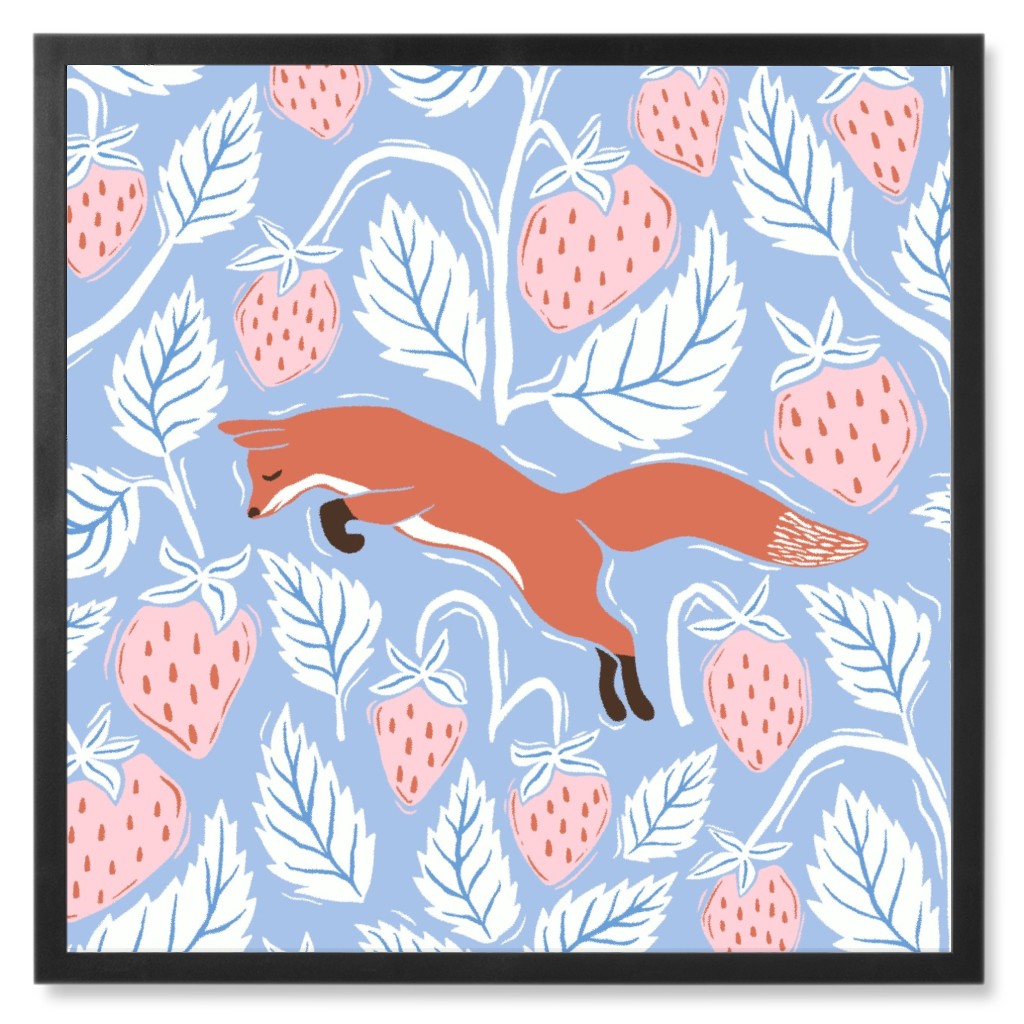 Fox With Strawberries Photo Tile | Shutterfly
