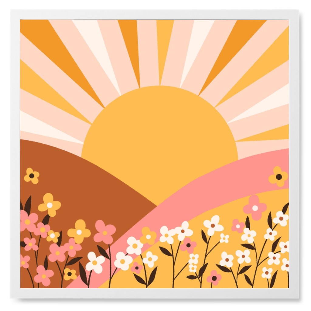 Sunrise - Pink and Orange Photo Tile | Shutterfly