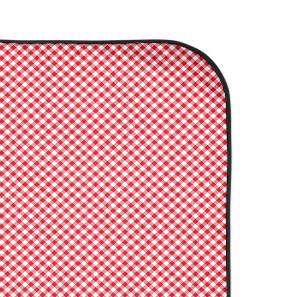 Diagonal Gingham - Red and White Picnic Blanket | Shutterfly