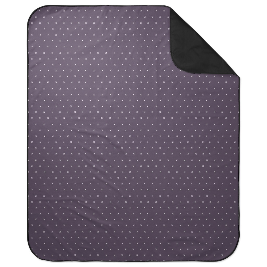 Criss Crosses on Purple Picnic Blanket | Shutterfly