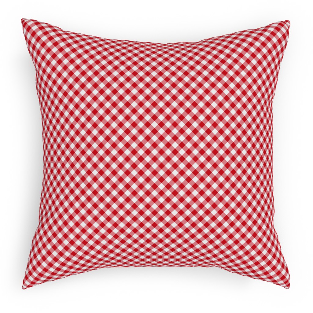 Diagonal Gingham - Red and White Outdoor Pint Glass | Shutterfly
