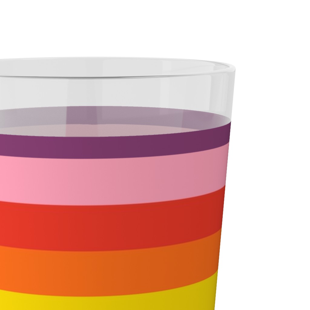 Colorful Live - Rainbow Stripe Outdoor Pint Glass | Shutterfly