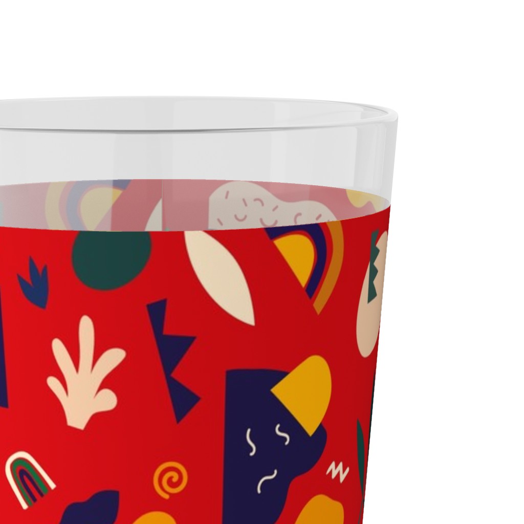 Seamless Pattern - Red Outdoor Pint Glass | Shutterfly