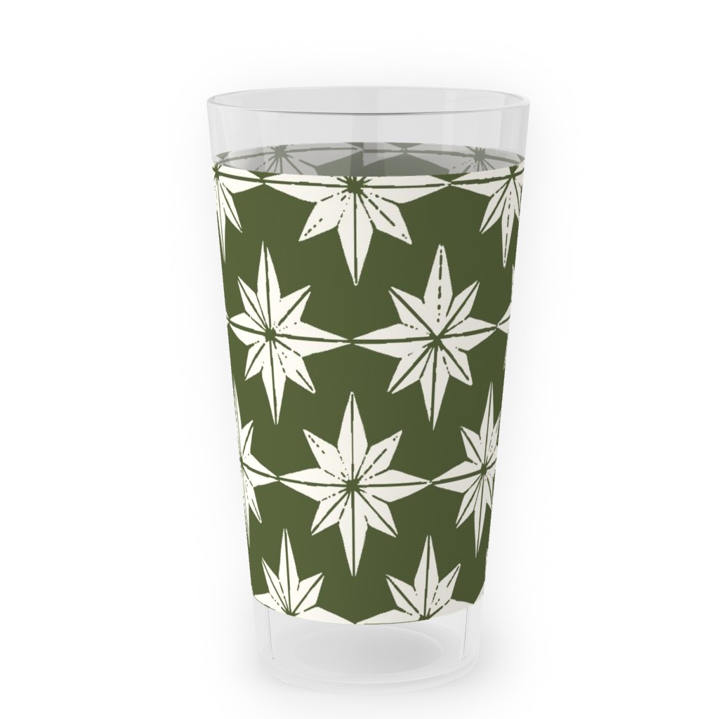 Christmas Star Tiles Outdoor Pint Glass | Shutterfly