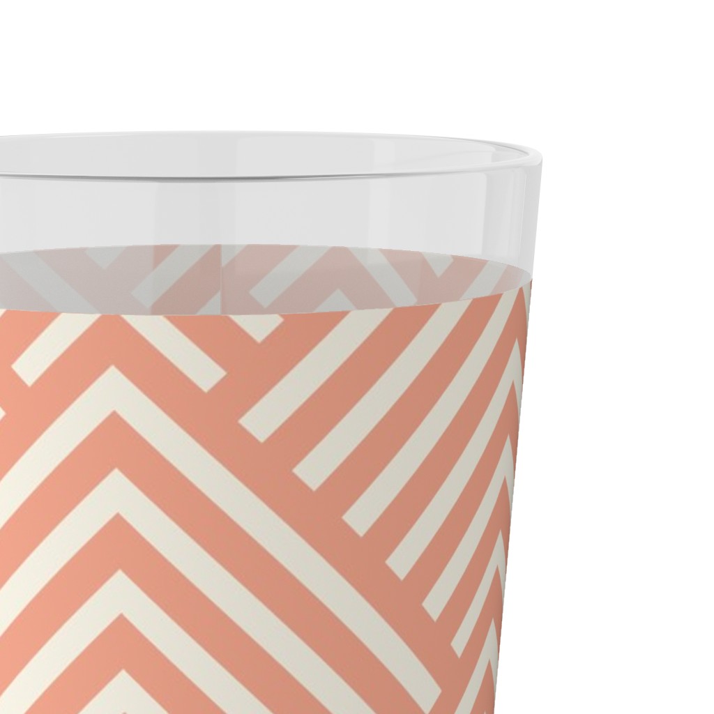 Mod Triangles - Blush Outdoor Pint Glass | Shutterfly