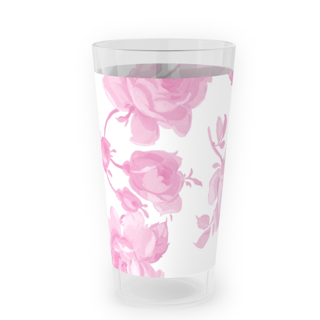 Saint Colette June Roses - Pink Outdoor Pint Glass | Shutterfly