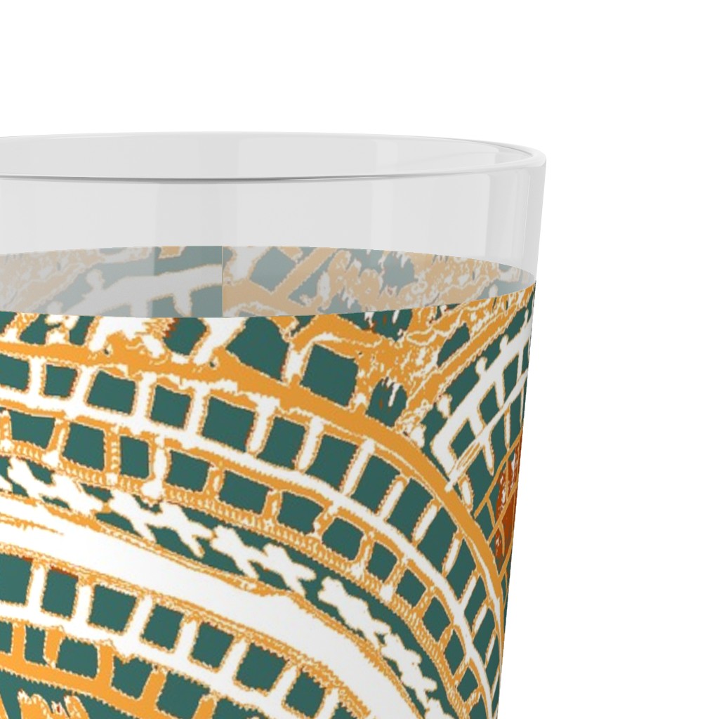 Earthy Fans - Orange Green and Gold Outdoor Pint Glass | Shutterfly