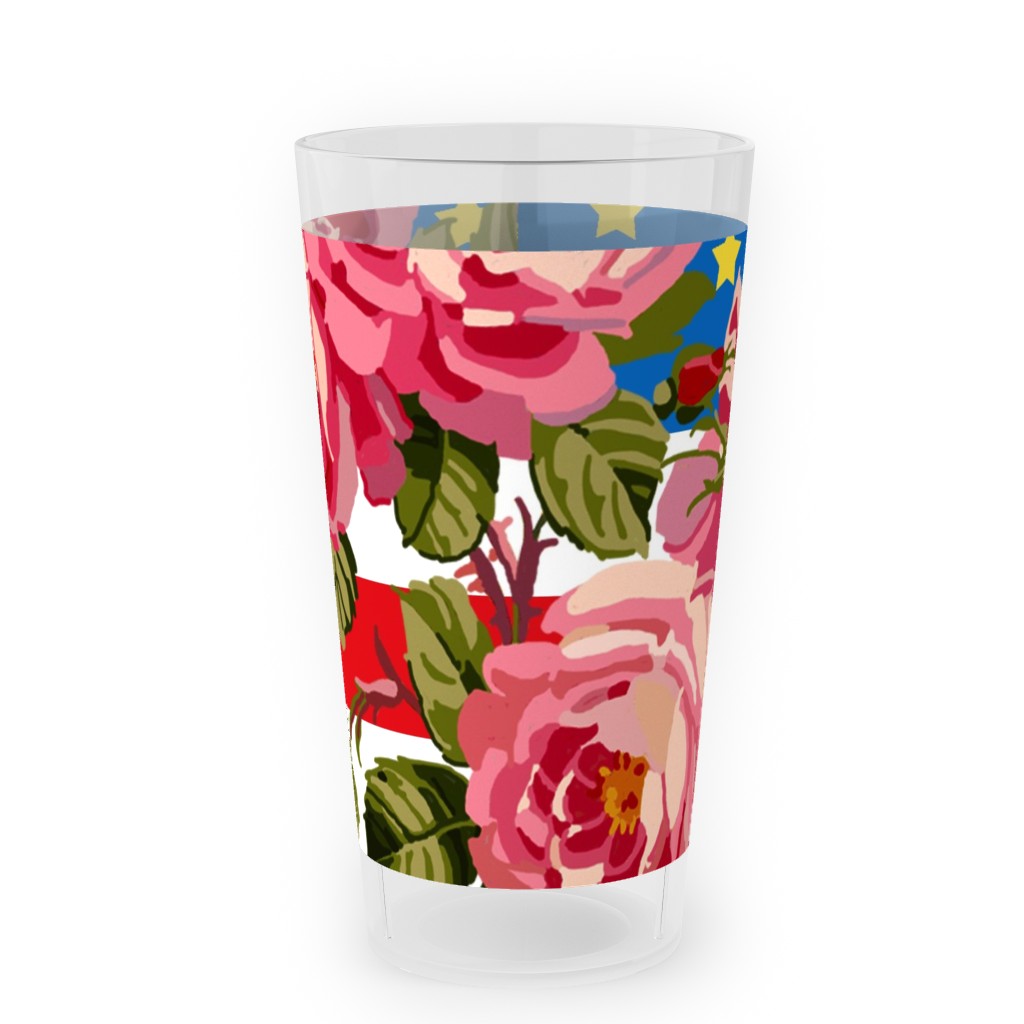 Americana Summer Roses - Multi Outdoor Pint Glass | Shutterfly