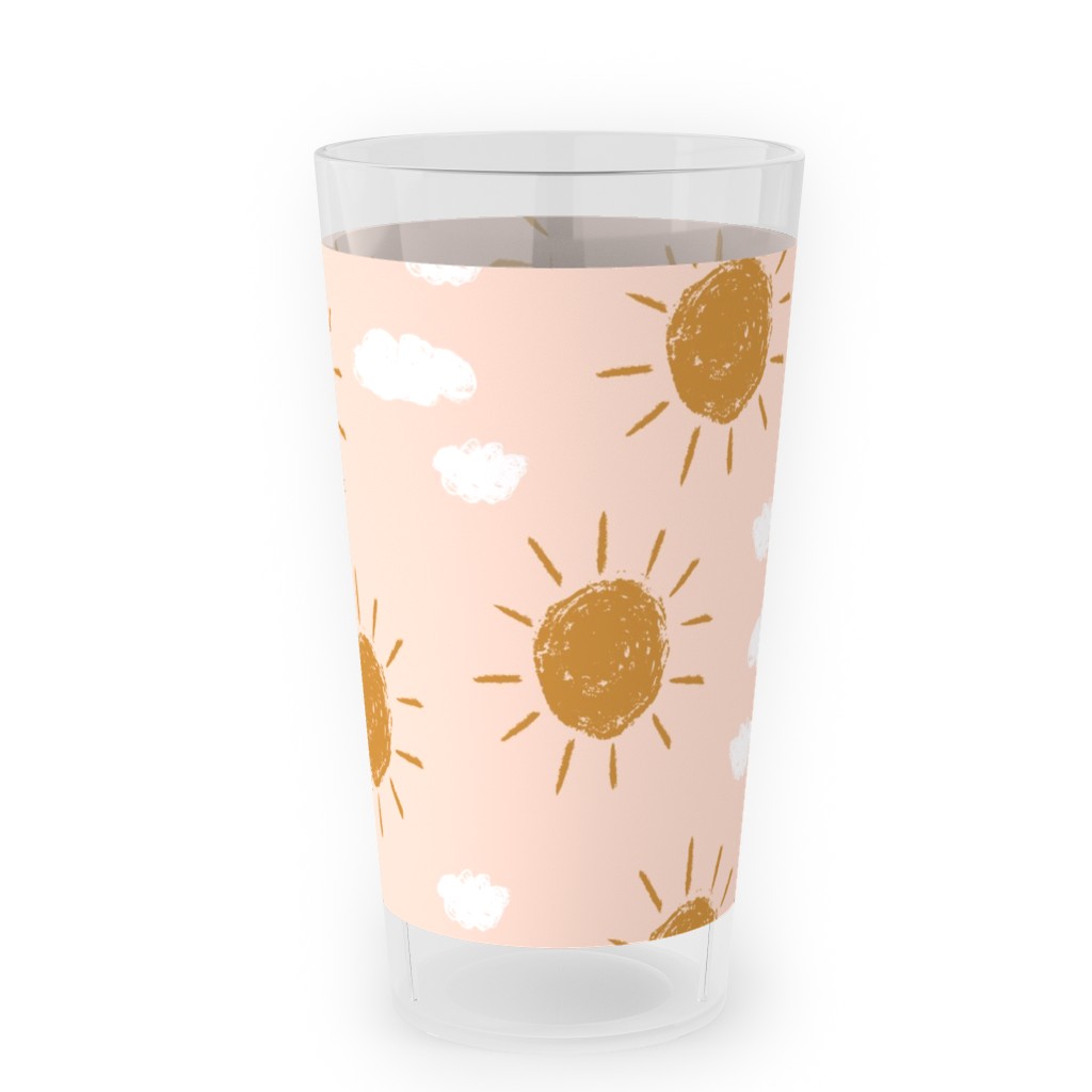 Little Golden Sun - Pink Outdoor Pint Glass | Shutterfly