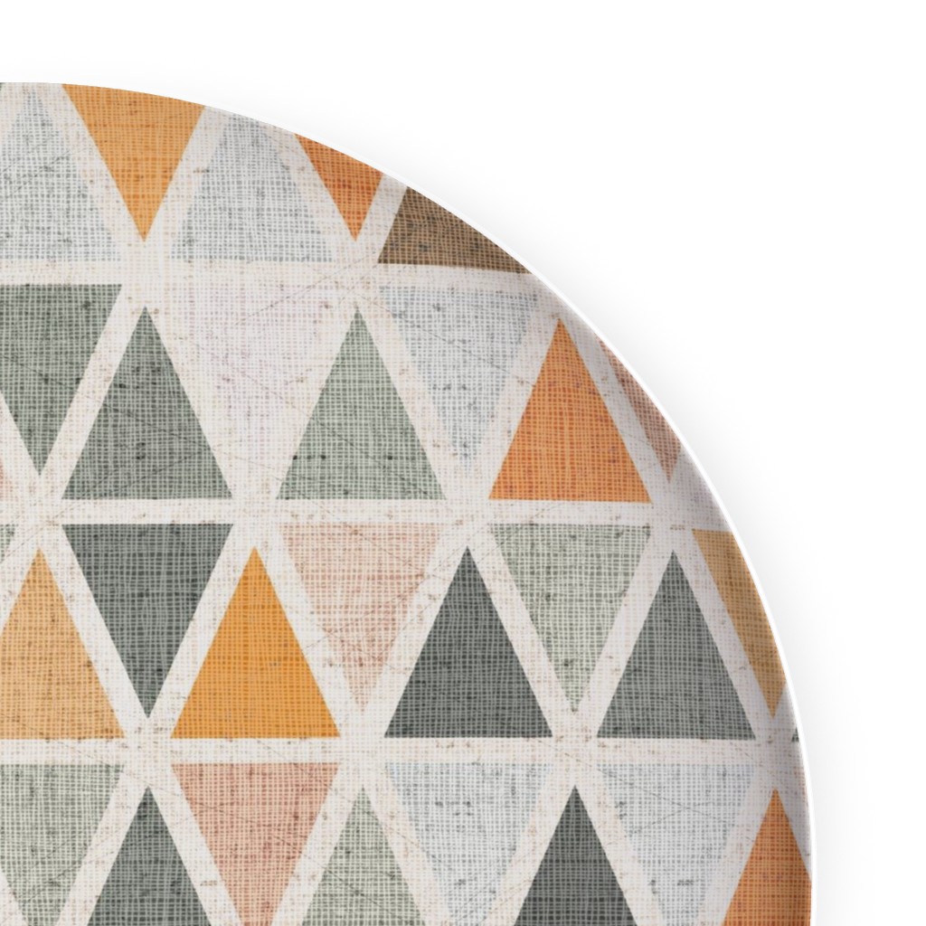 Triangles - Grey and Orange Plates | Shutterfly