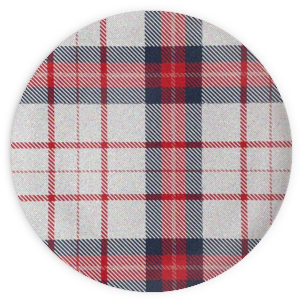 Red White and Blue Plaid Plates | Shutterfly