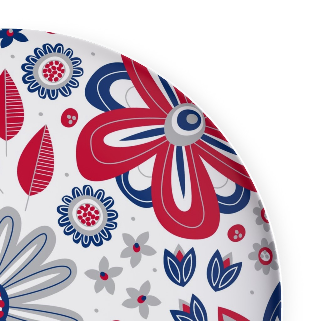 Bohemian Fields - Red, White and Blue Plates | Shutterfly