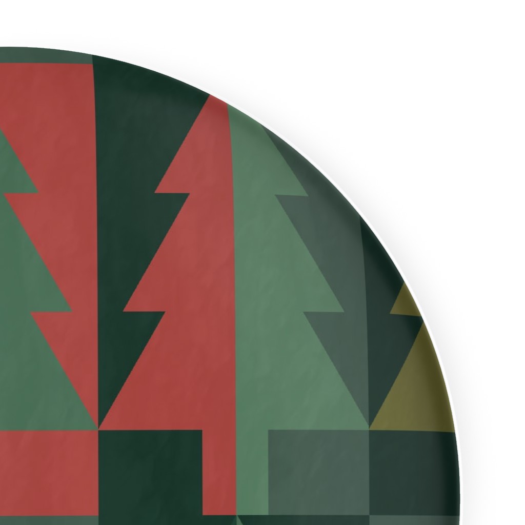 Geometric Forest - Red and Green Plates | Shutterfly