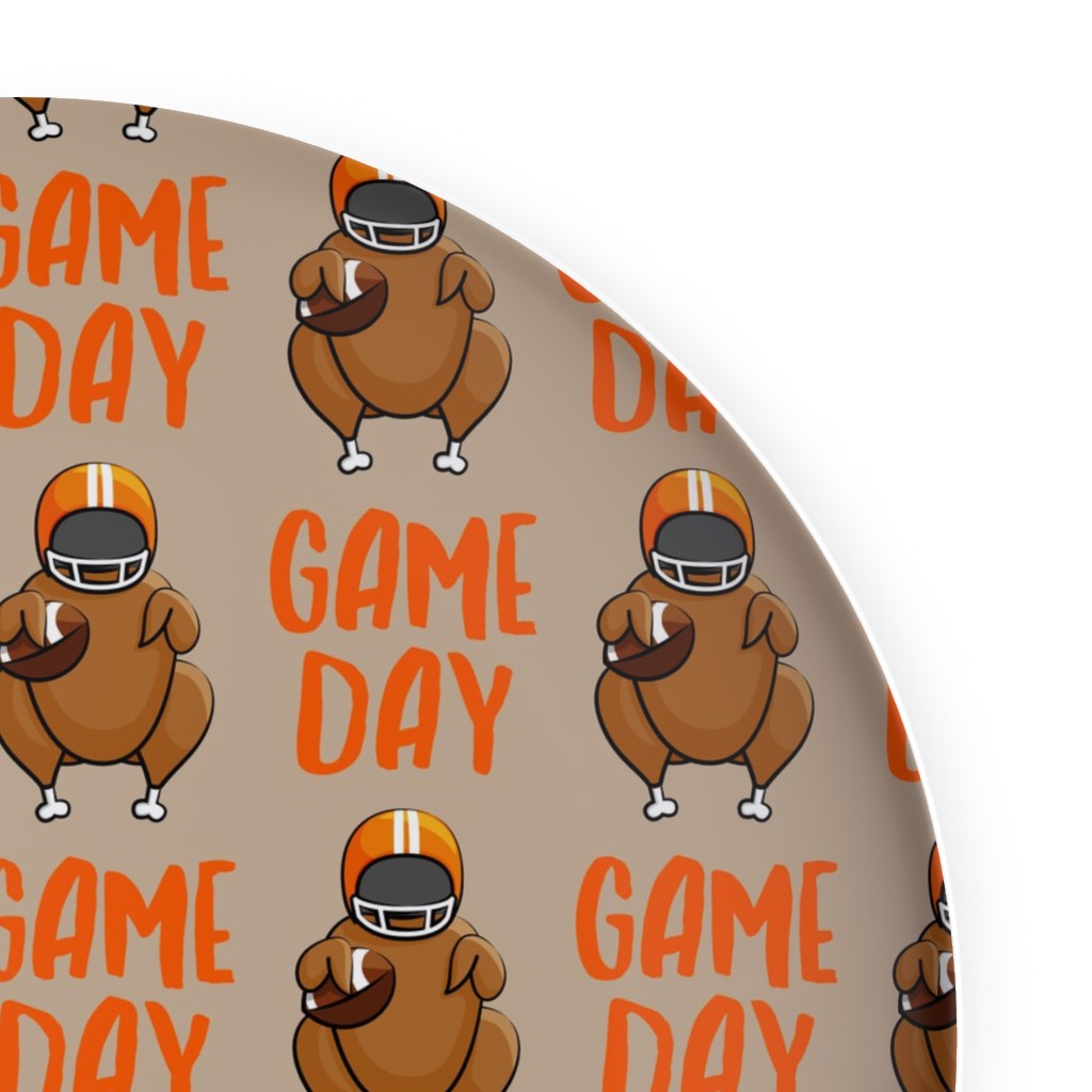 Game Day Turkey With Football - Tan Plates | Shutterfly