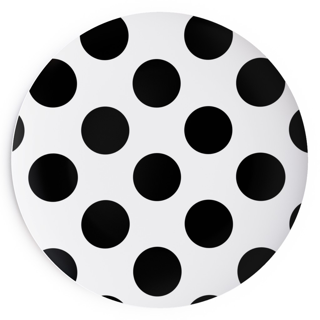Polka Dot - Black and White Salad Plate | Shutterfly