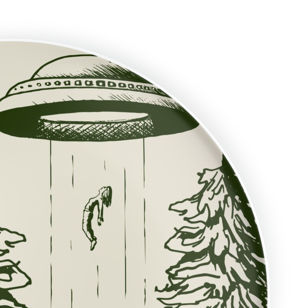 Alien Abduction - Forest Green and Cream Salad Plate | Shutterfly