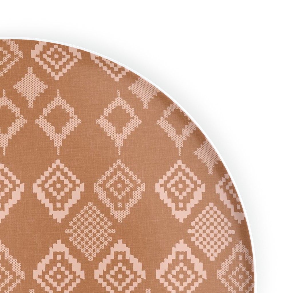 Boho Fair Isle - Rust Salad Plate | Shutterfly