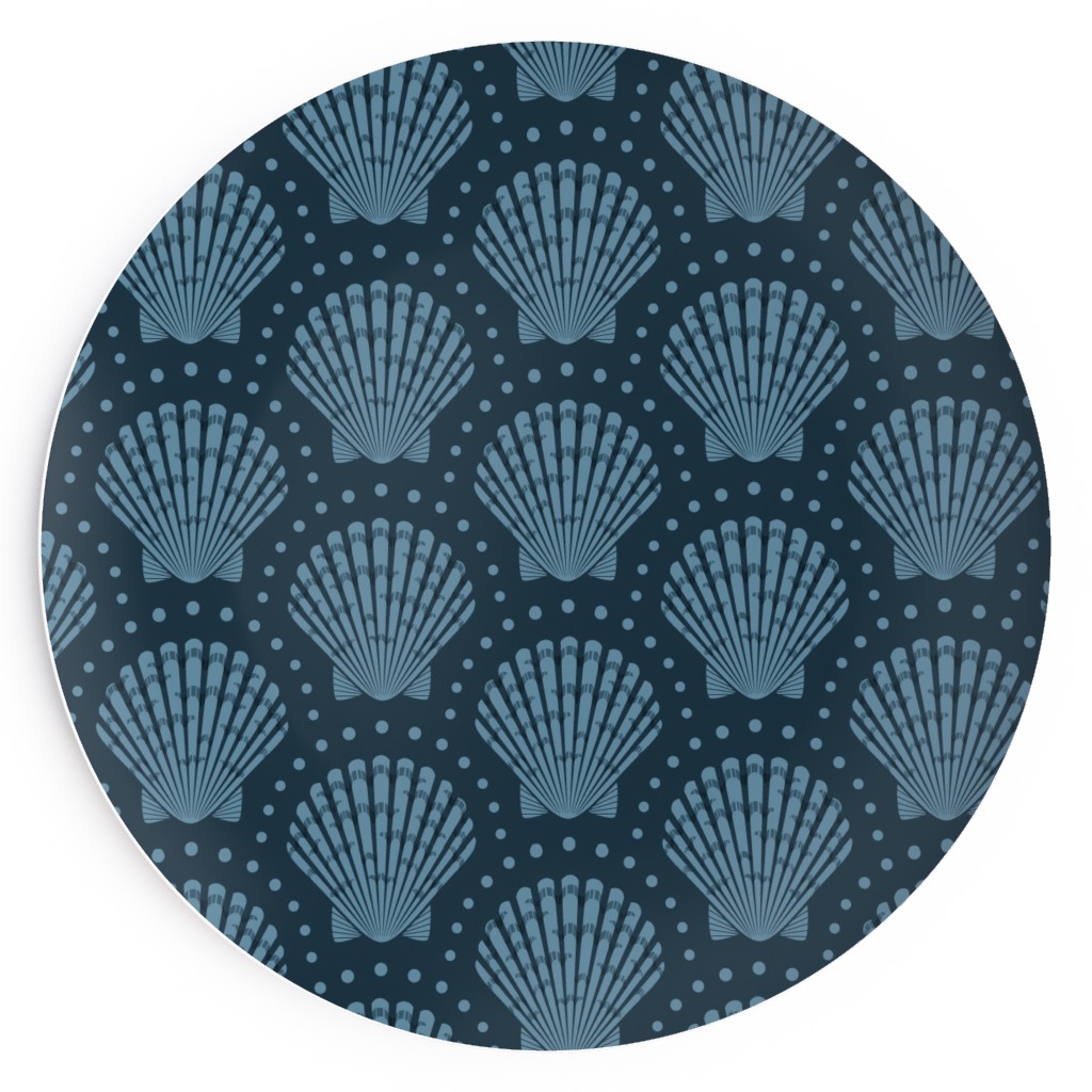 Pretty Scallop Shells - Navy Blue Salad Plate | Shutterfly