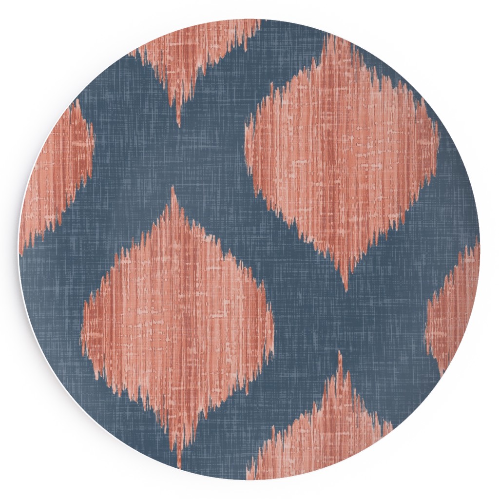 Lela Ikat - Navy and Coral Salad Plate | Shutterfly