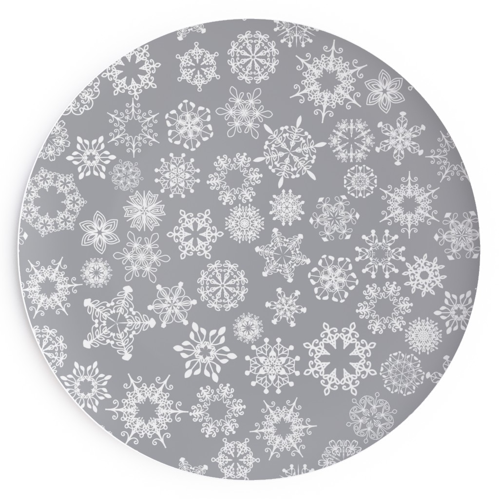 Snowflake Silver Salad Plate | Shutterfly