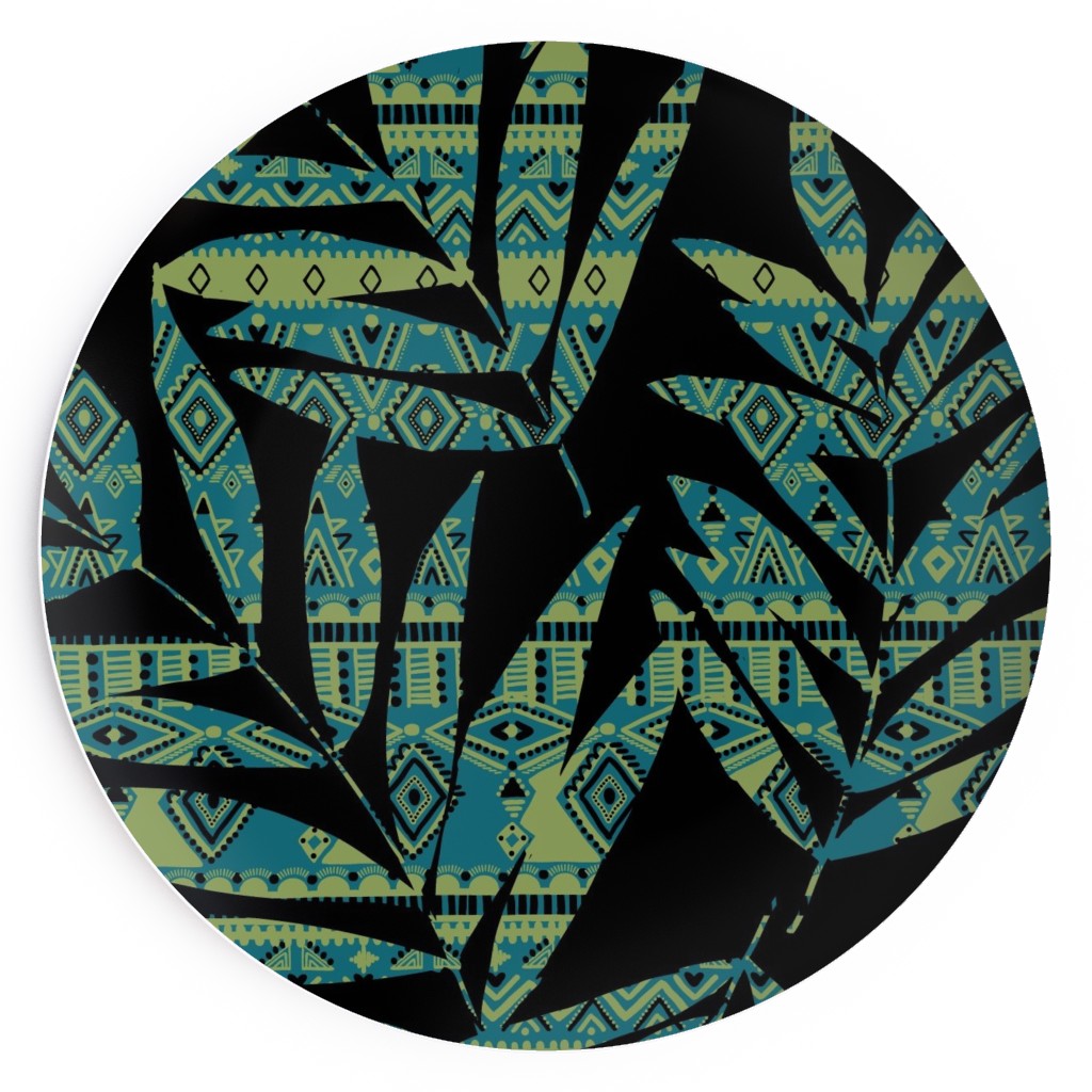 Patterned Palm - Dark Salad Plate | Shutterfly