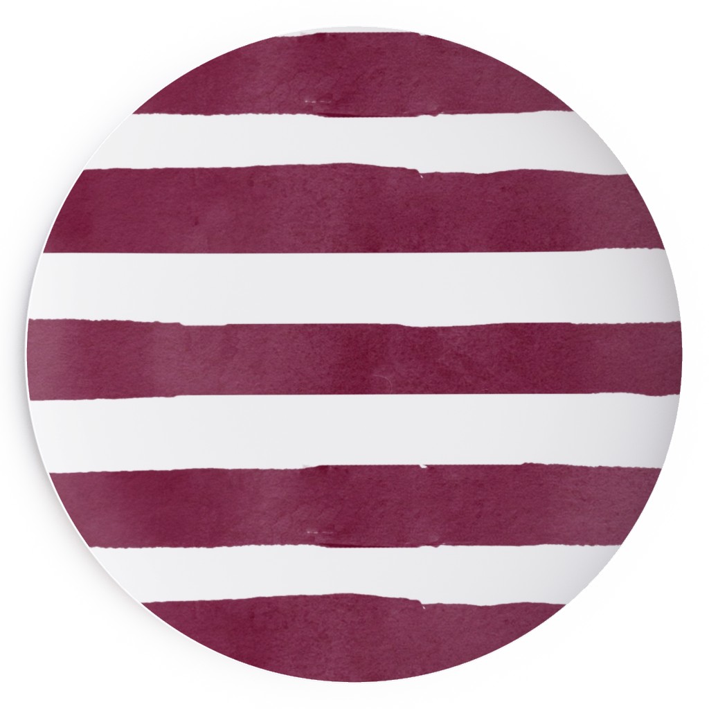 Red Stripe Plates | Shutterfly