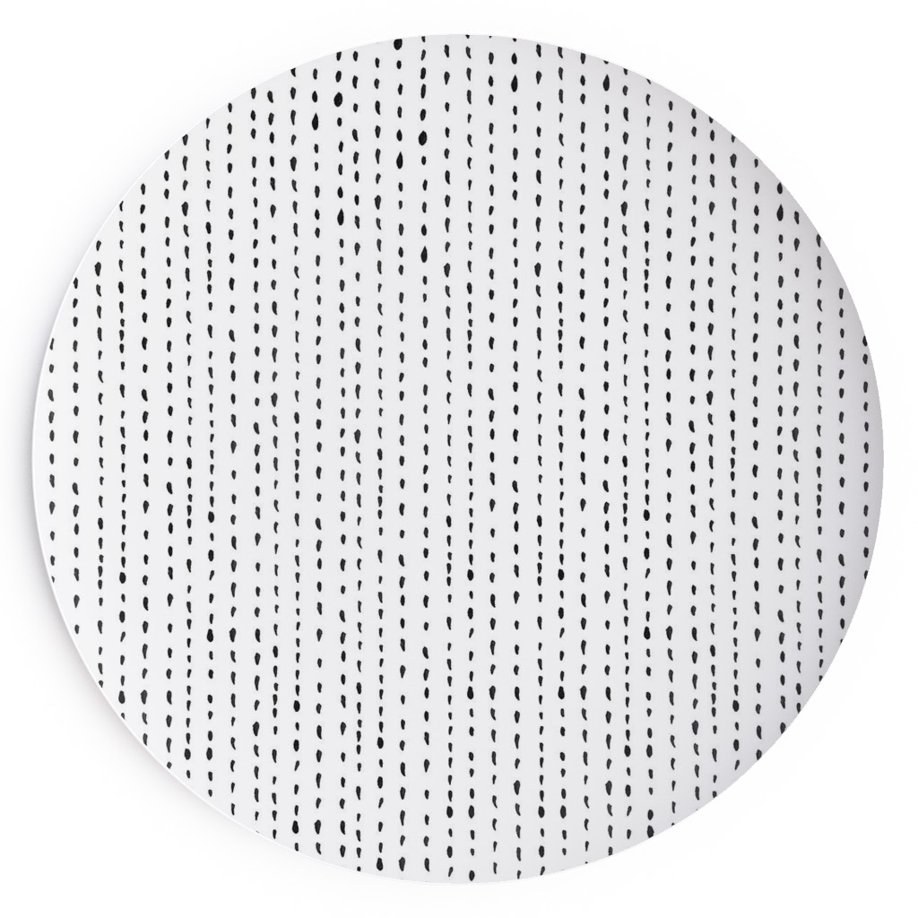 Woodland - Little Dots of Stripes - Black and White Salad Plate ...