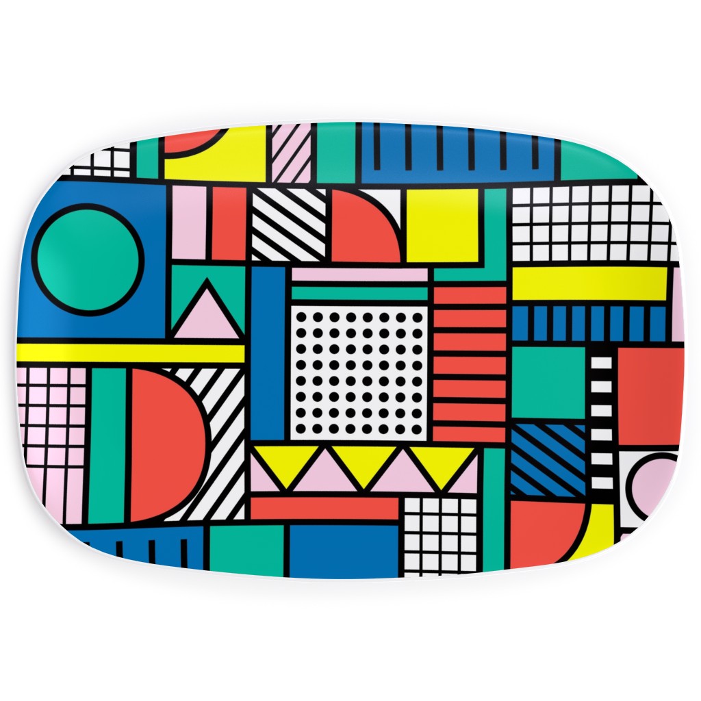 Memphis Color Block Plates | Shutterfly