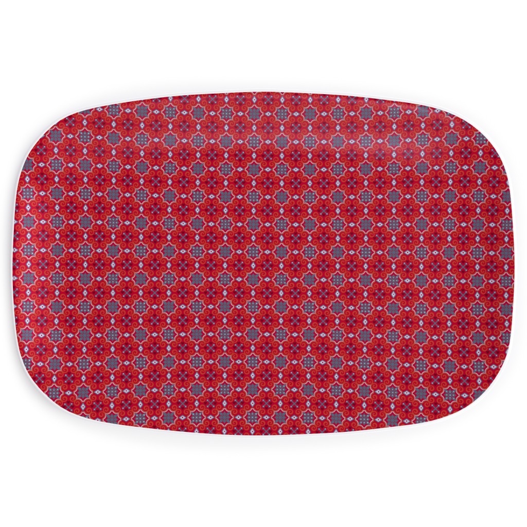 Oriental Ornament - Red Serving Platter | Shutterfly
