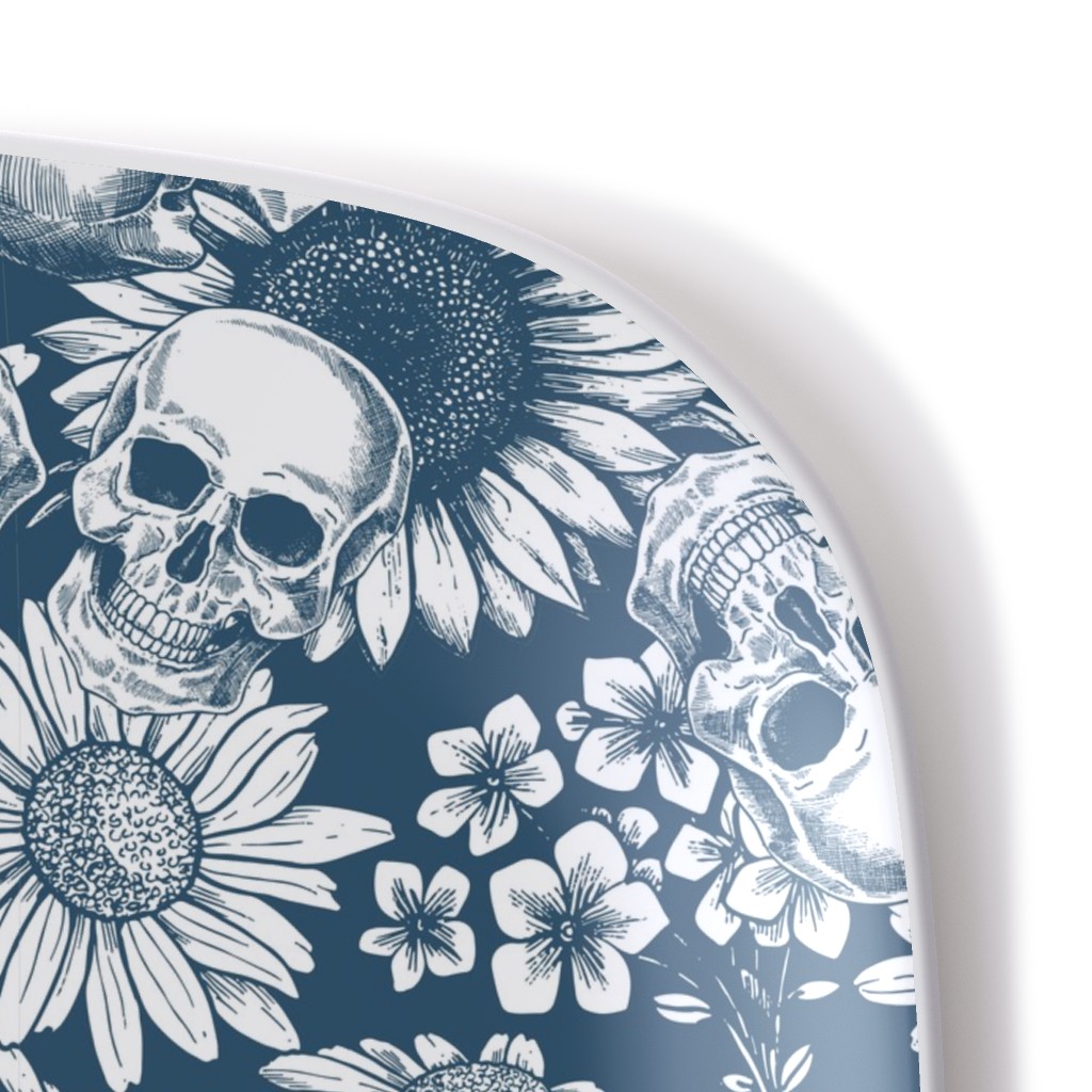 Floral Skull - Blue Serving Platter | Shutterfly
