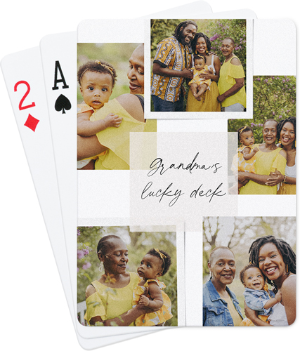 Handwritten Note Collage Playing Cards | Shutterfly