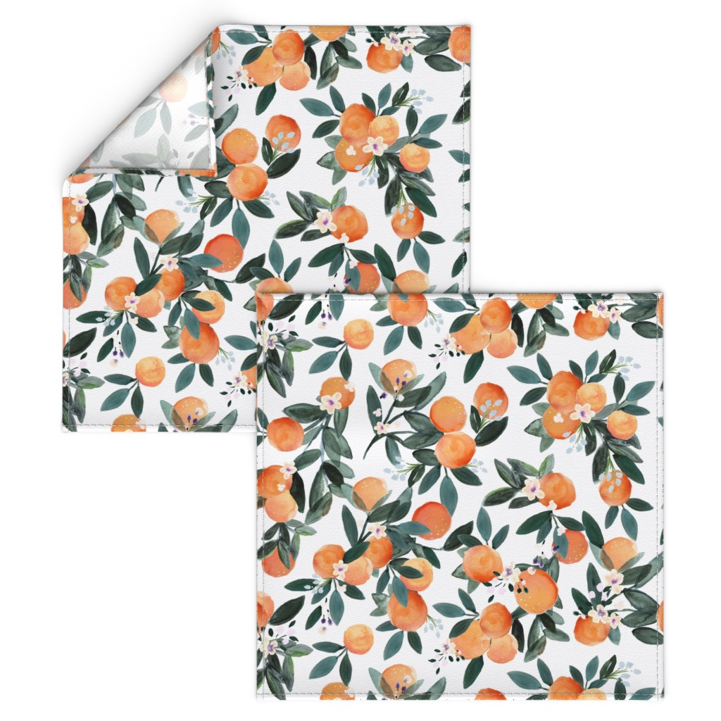 Dear Clementine - Oranges on White Cloth Napkin | Shutterfly