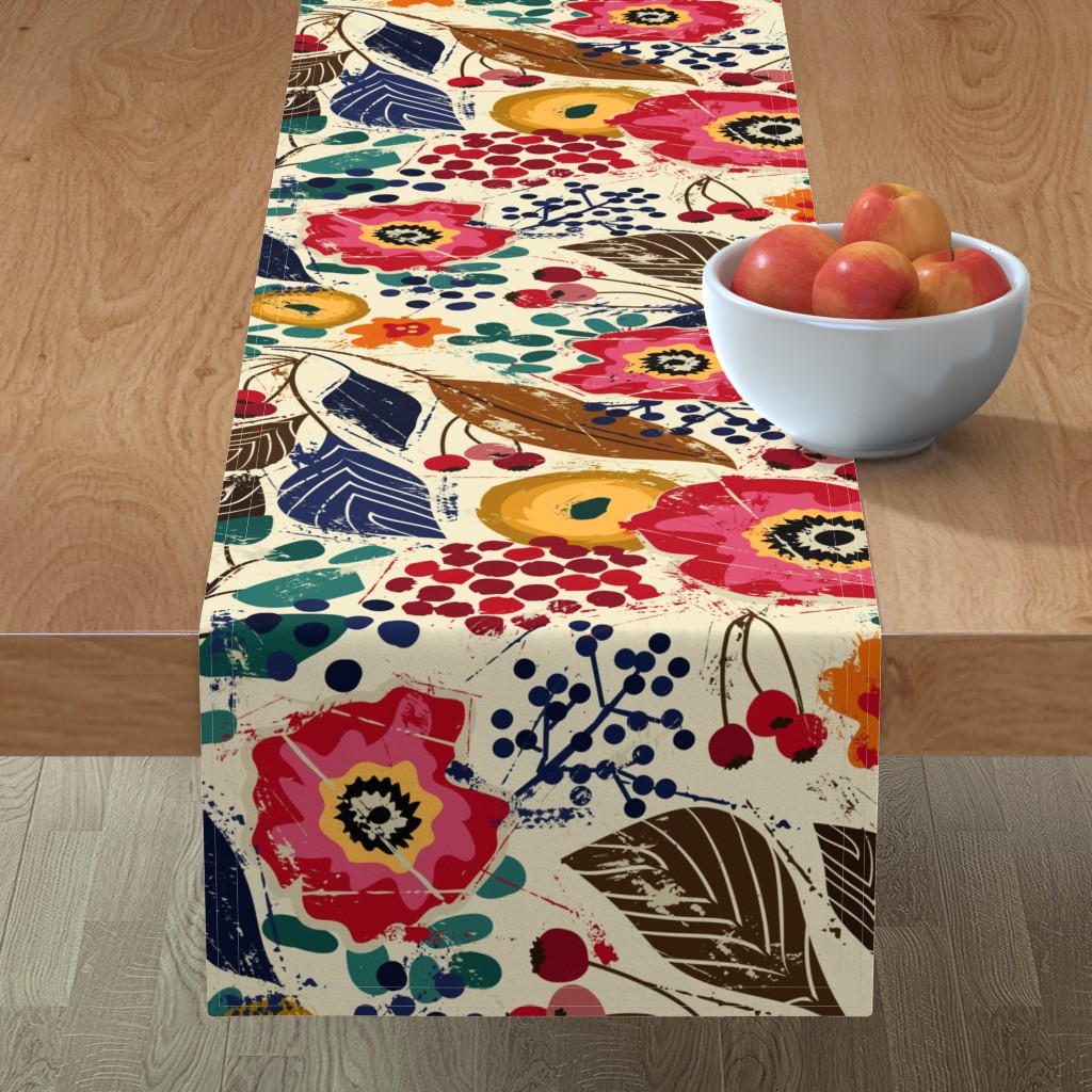 Botanical Woodcut - Multi Table Runner | Shutterfly