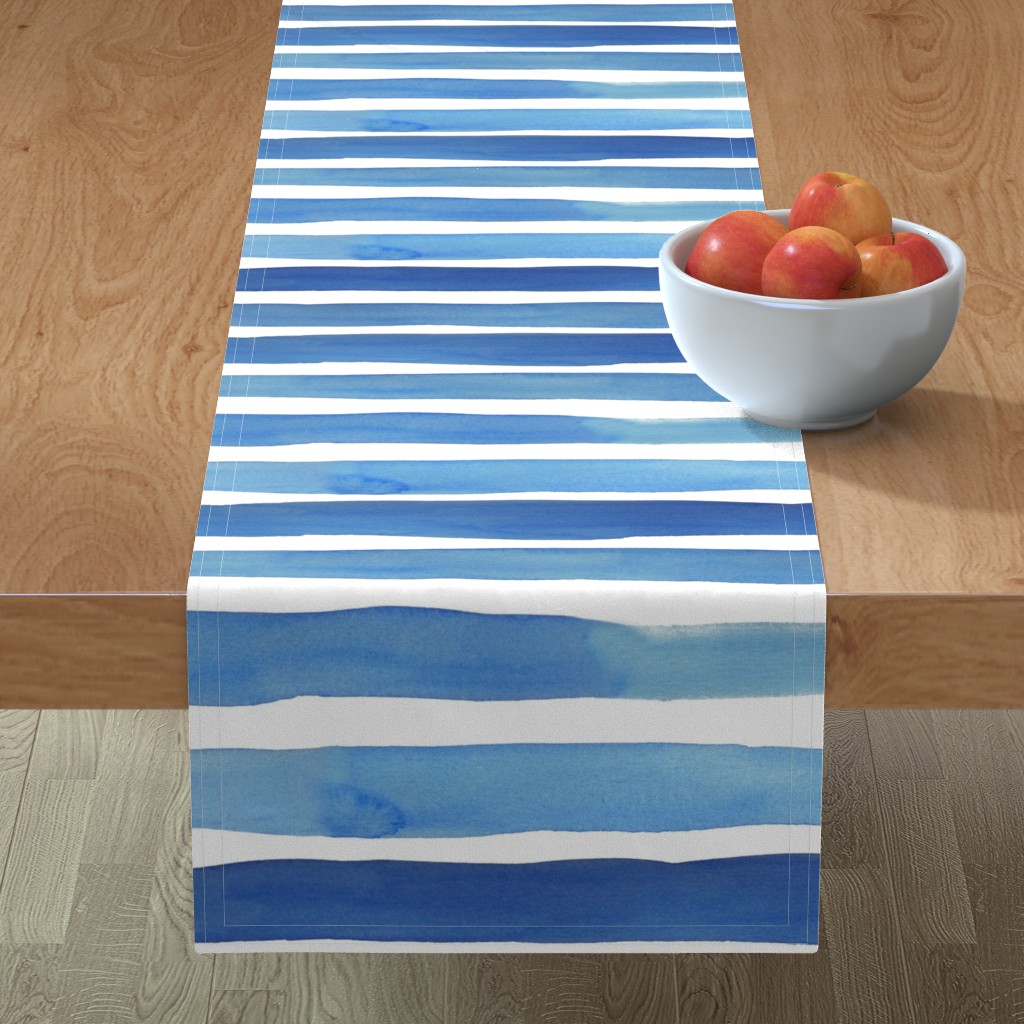 Ella Stripes - Blue Table Runner | Shutterfly