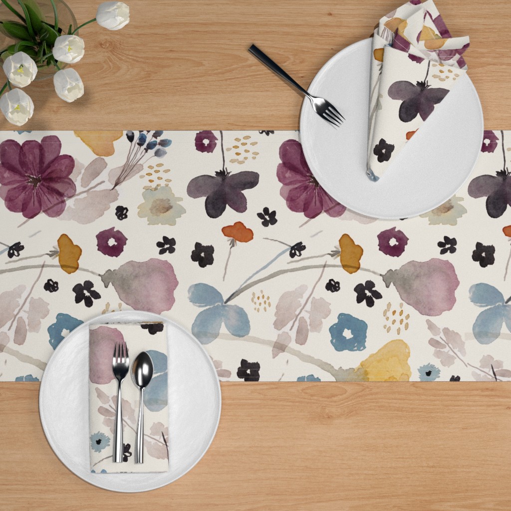 Watercolor Floral - Multi Table Runner | Shutterfly