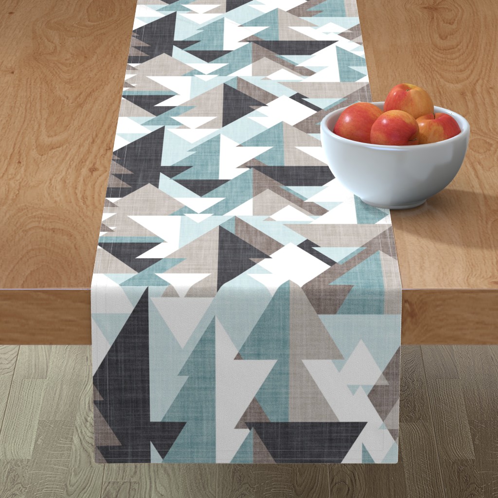Geo Forest Pine Trees Table Runner | Shutterfly