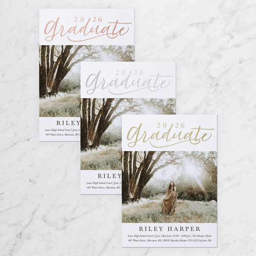 Exultant Grad 5x7 Stationery Card by Float Paperie | Shutterfly