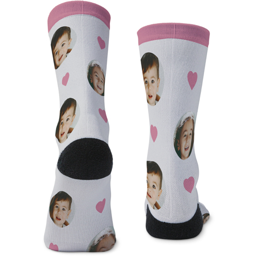 Floating Faces and Hearts Custom Socks by Shutterfly | Shutterfly
