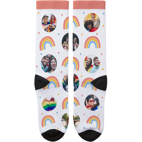 Floating Faces and Rainbows Custom Socks by Shutterfly | Shutterfly