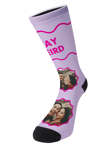 Squiggle Border Custom Socks by Shutterfly | Shutterfly