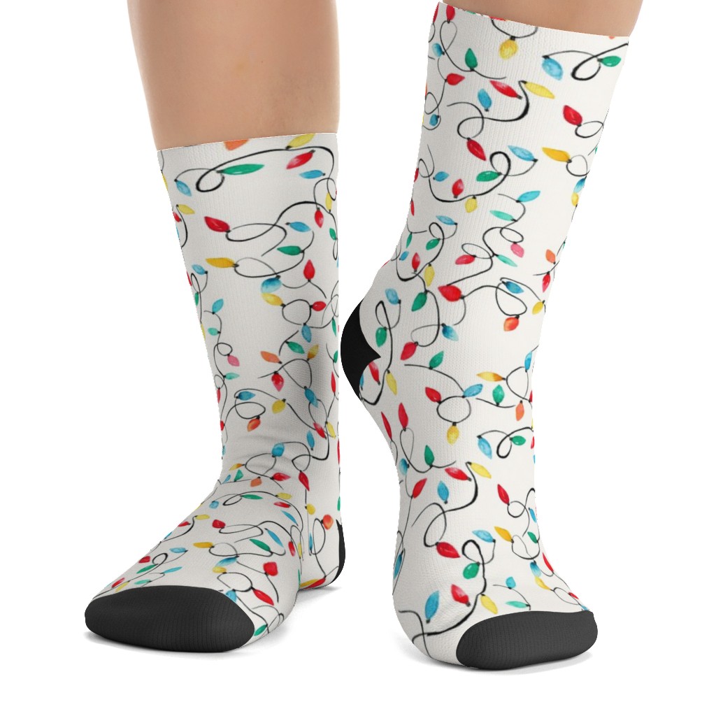 Christmas Lights Decoration - Multi Custom Socks | Shutterfly