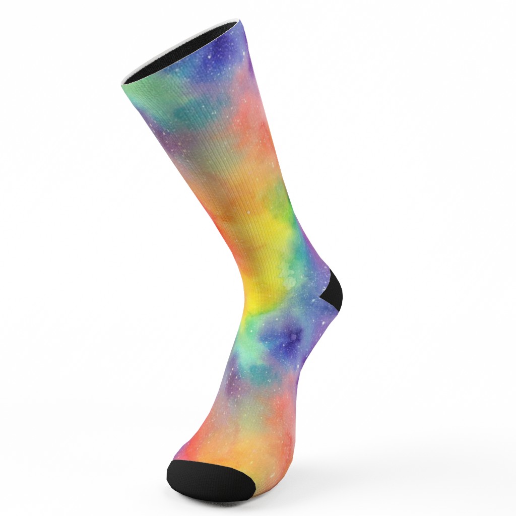 Watercolor Rainbow - Multi Custom Socks | Shutterfly
