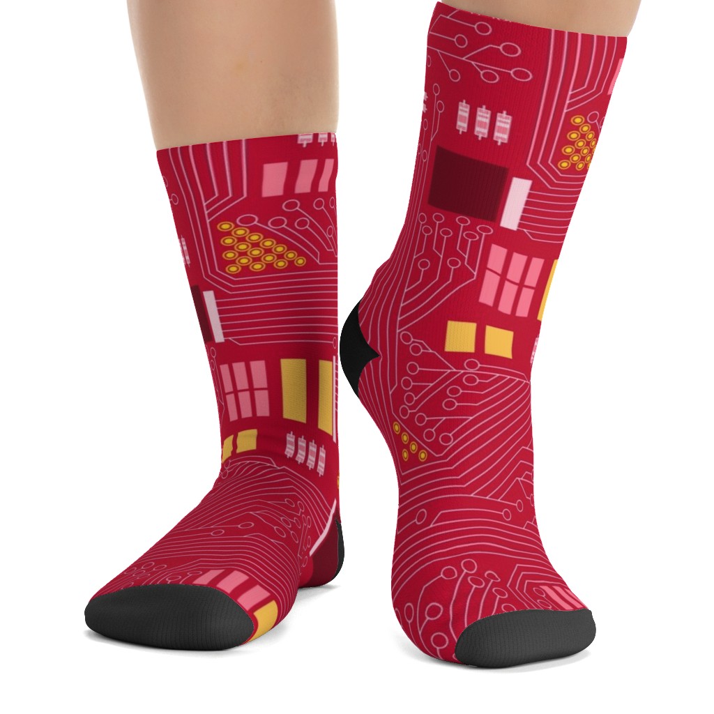 Motherboard Computer Science Custom Socks | Shutterfly