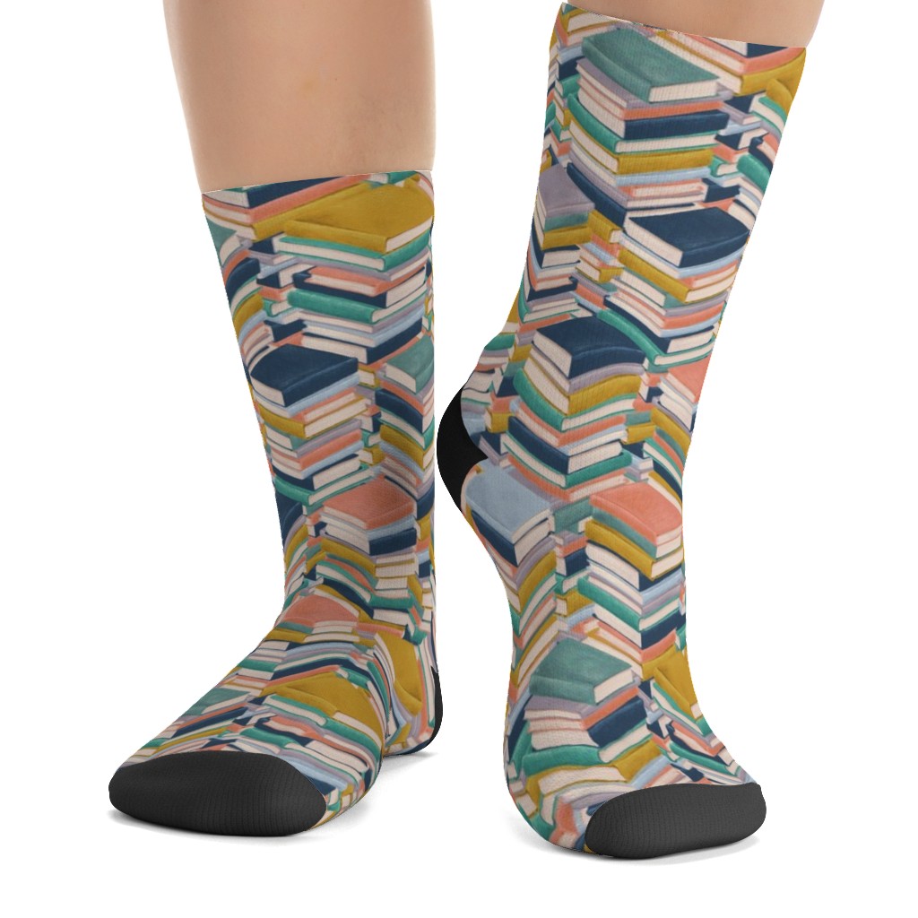 Book Stacks Custom Socks | Shutterfly