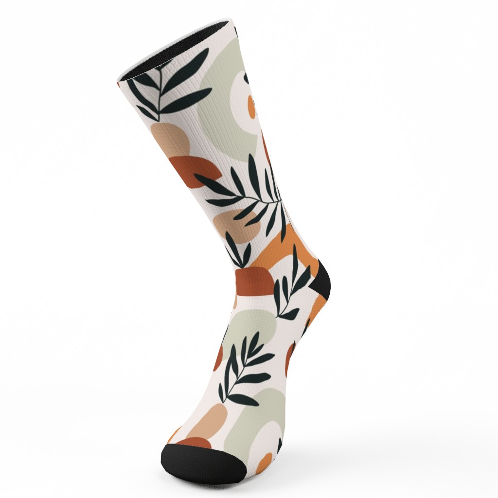 Tropical Leaves and Geometry - Multi Custom Socks | Shutterfly