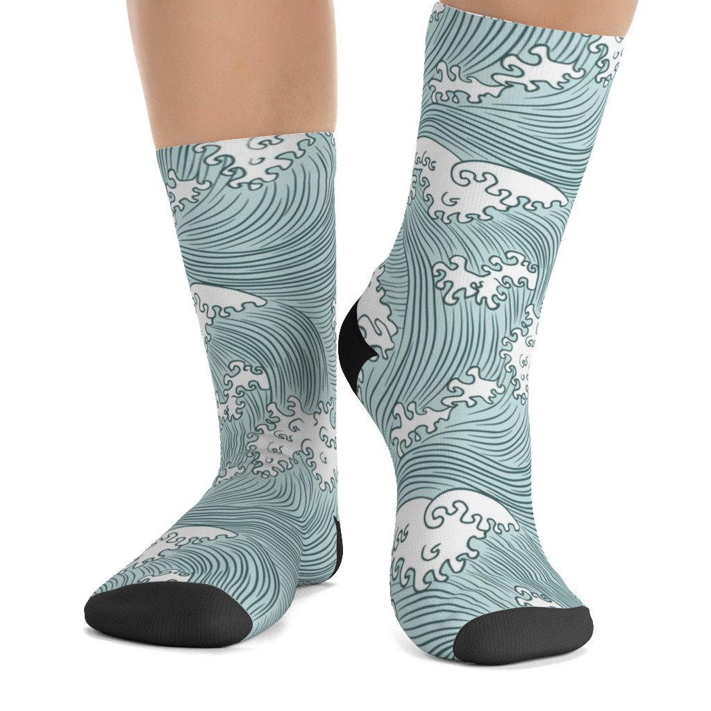 Japanese Waves Custom Socks | Shutterfly