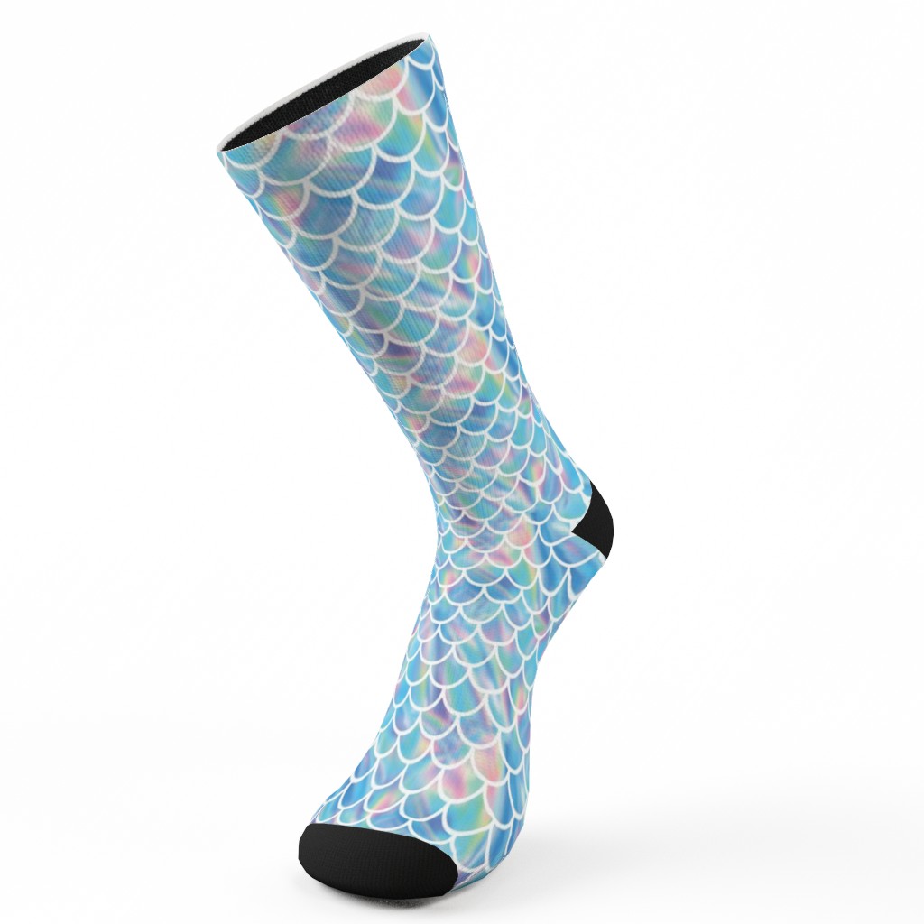 Mermaid Scales - Blue Custom Socks | Shutterfly